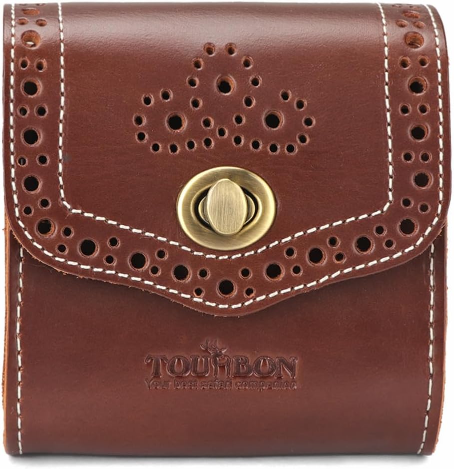 Amazon.com : TOURBON Leather Ammo Holder Cartridge Pouch for .22 22LR ...