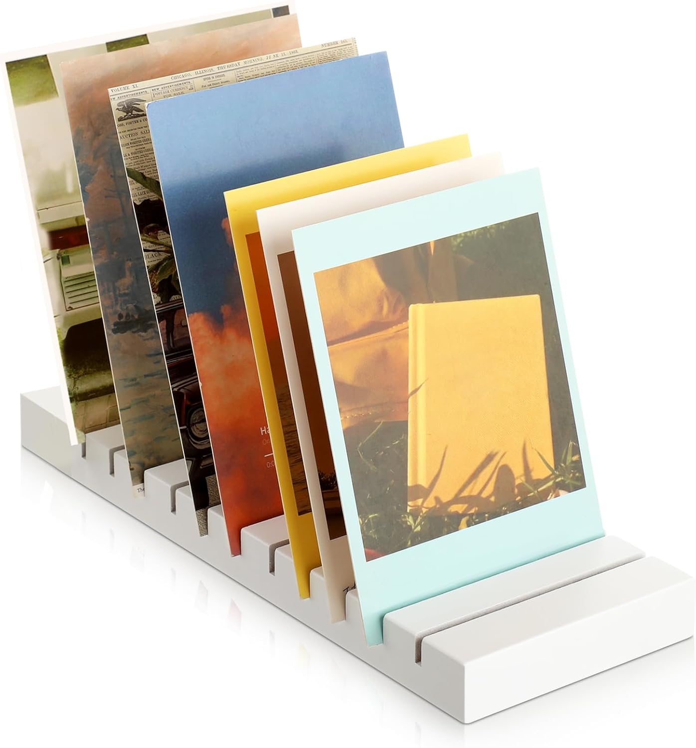 Amazon.com: Marsui Greeting Card Display Stand 12 Slot Wooden Card ...