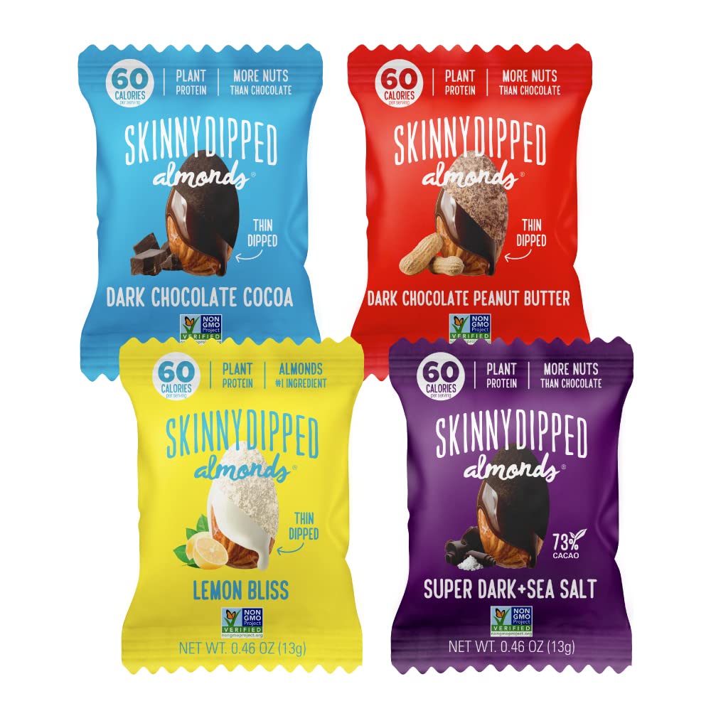 Amazon.com : SkinnyDipped Snack Attack Minis Almond Variety Pack ...