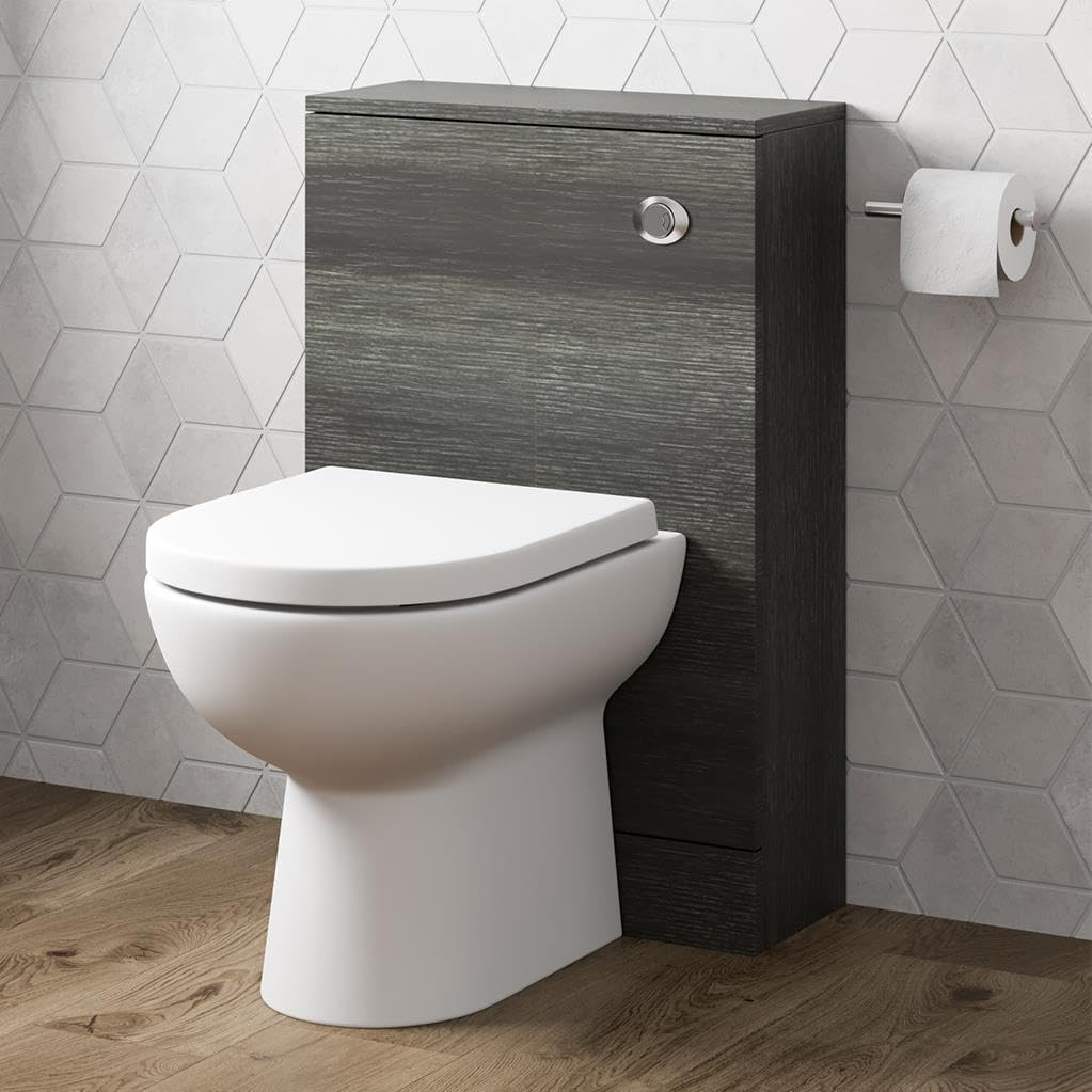 Artis Bathroom Toilet Cistern Unit Only Charcoal Grey 500x215mm ...