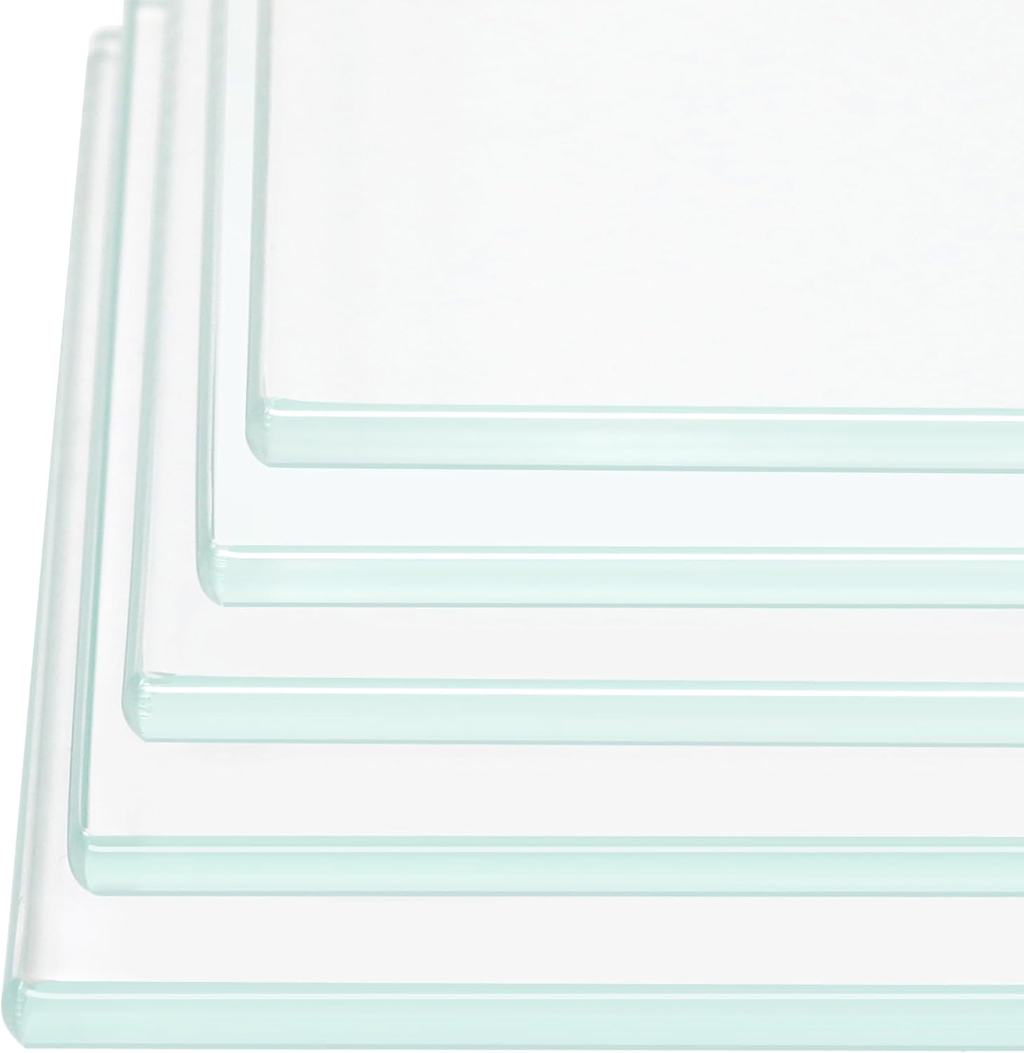 Amazon.com: 5pcs Tempered Rectangle Glass Floating Shelves for Wall-3/ ...