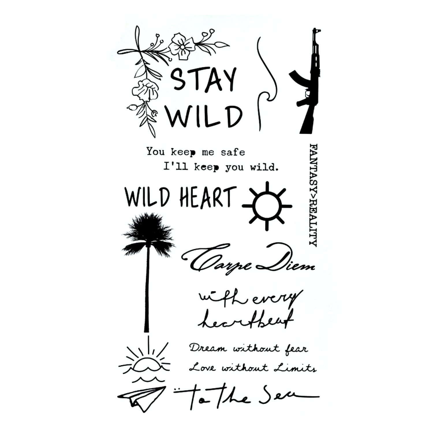 Simply Inked Adventure Temporary Tattoo Bundle, Bundle Tattoo Pack for Girls Boys Men Women ...