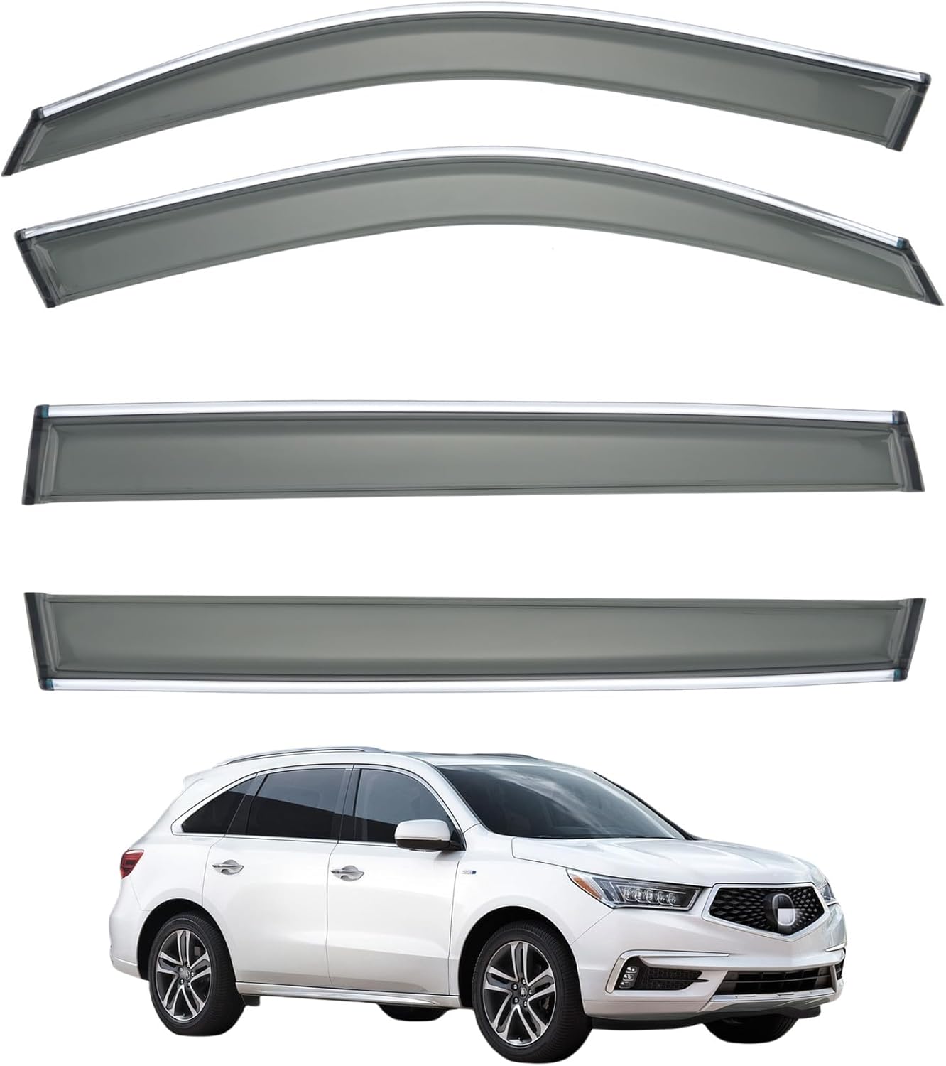 Amazon.com: Yakitoko Window Visors Vent Sun Shade Rain Guards for Acura ...