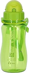 Royalford 500ml Water Bottle - Reusable Water Bottle Wide Mouth with Hanging Clip | Transparent ...