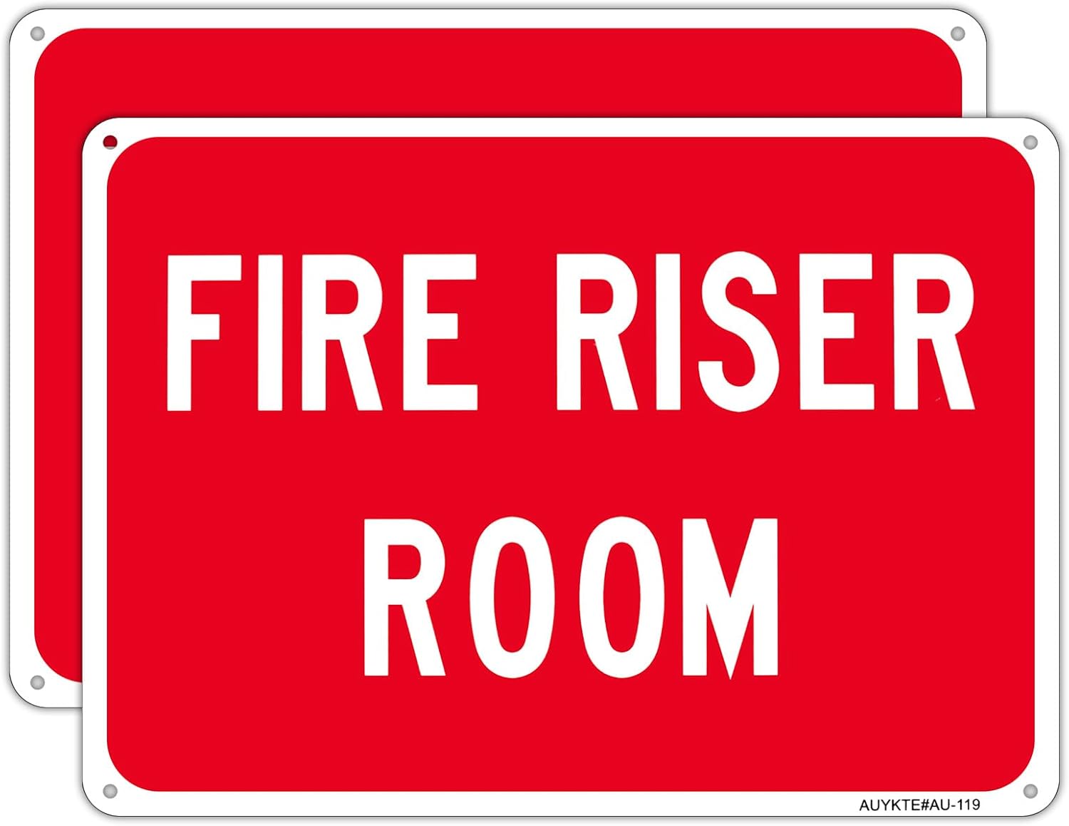 Amazon.com: Fire Riser Room Sign 2 Pack, 10x7 inches, Rust Free .040 ...