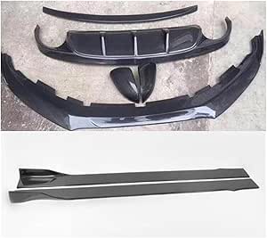 Amazon.com: Carbon Fiber Body Kit Car Front Bumper Lip Rear Trunk ...