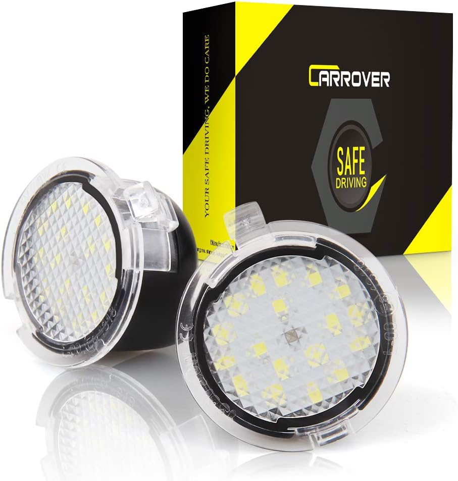 CAR ROVER Full LED Side Mirror Puddle Light Assembly with 6000K Xenon ...