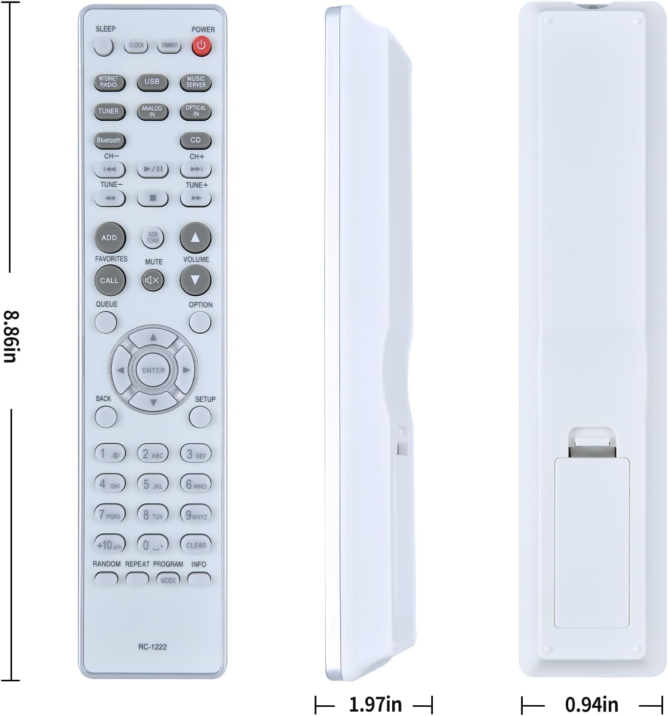 WDZP Remote Control Instruction Manual for Denon CEOL RC-1222 RCD-N10 ...