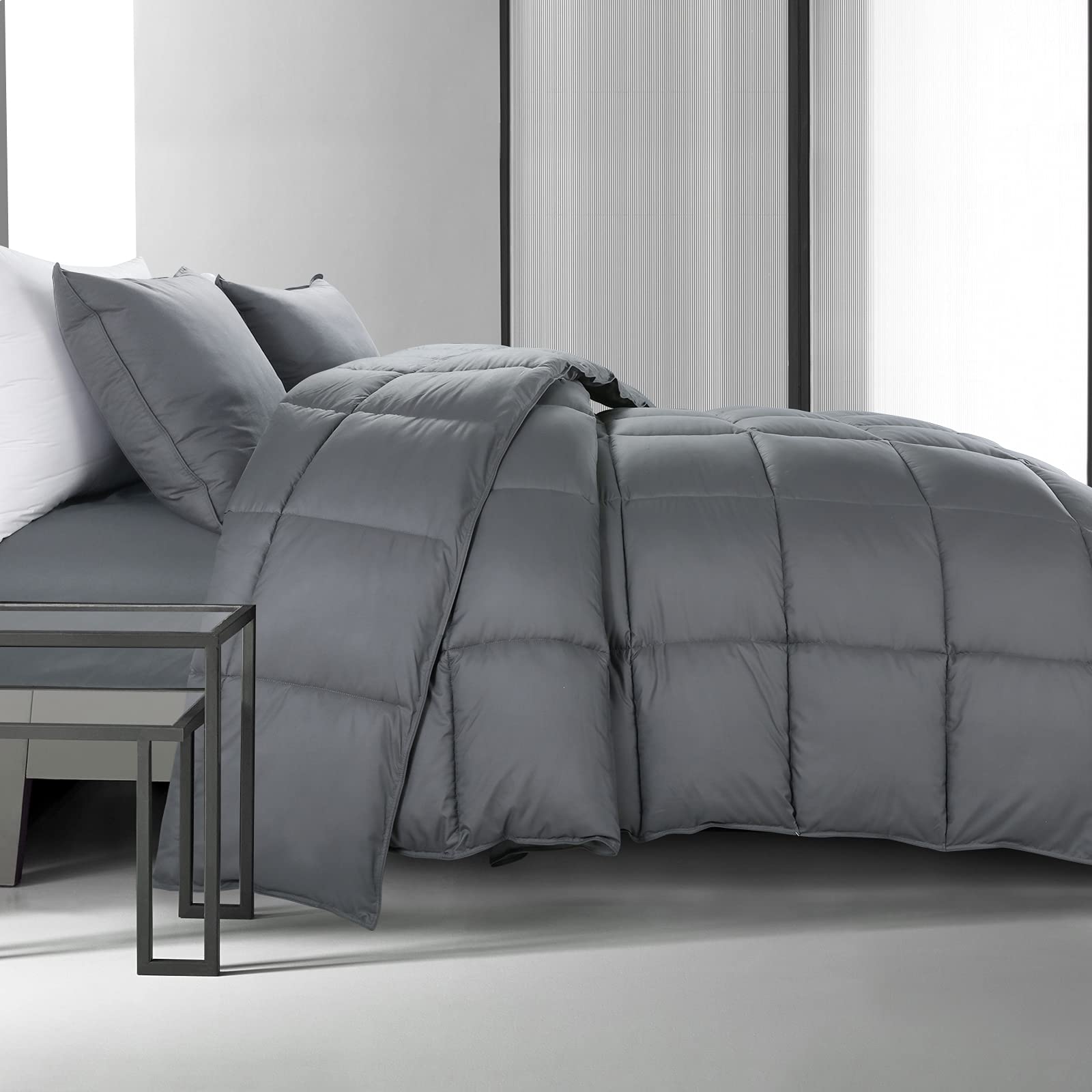 HOMBYS Oversized King Down Alternative Fluffy Comforter Super King 120 ...