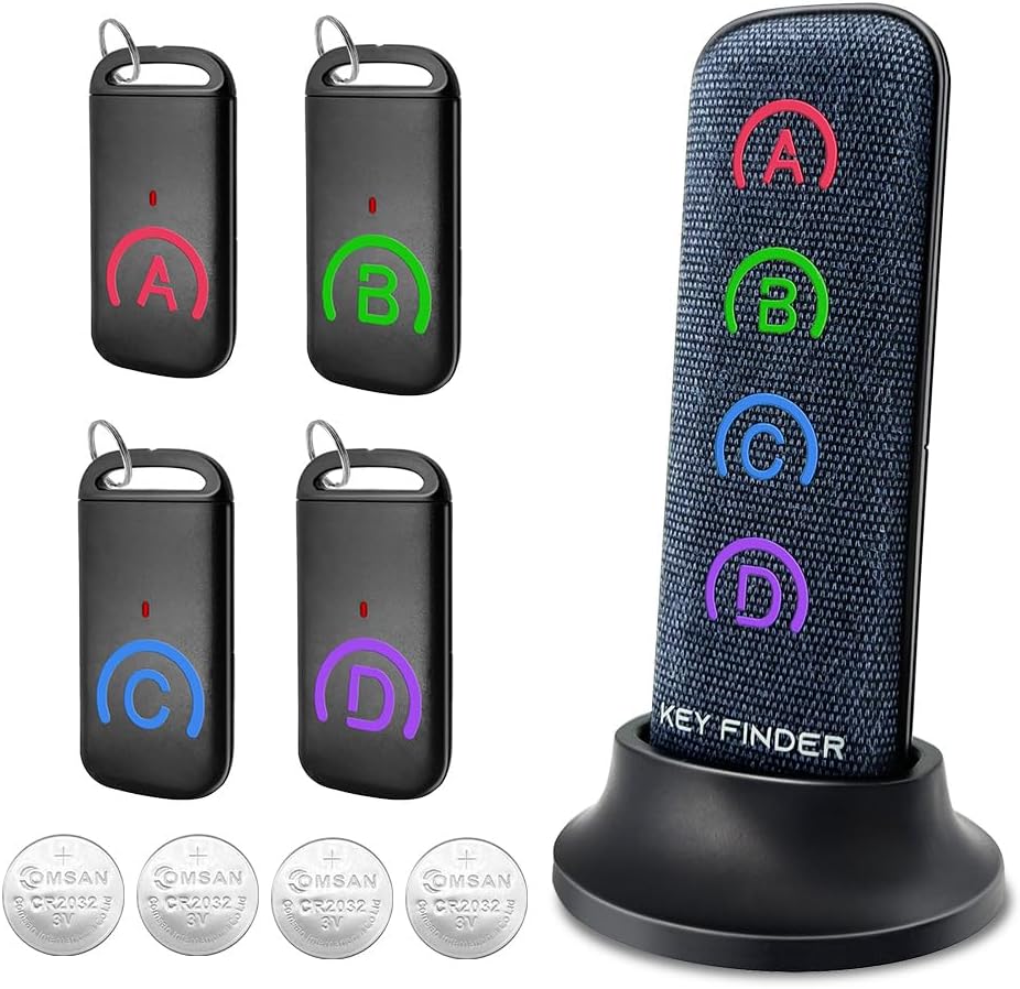 Key Finder, Chlovoe Item Finder with Advanced Fabric Remote & Slim ...
