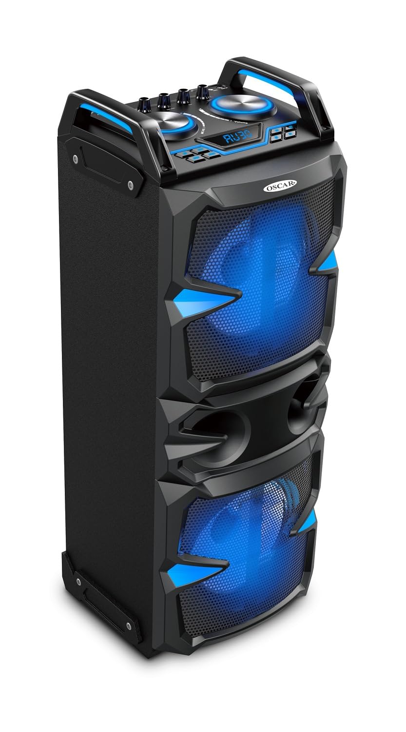 OSCAR OSC-TR-10x2 Single Tower 80W Party Speaker (Active Karaoke/with ...