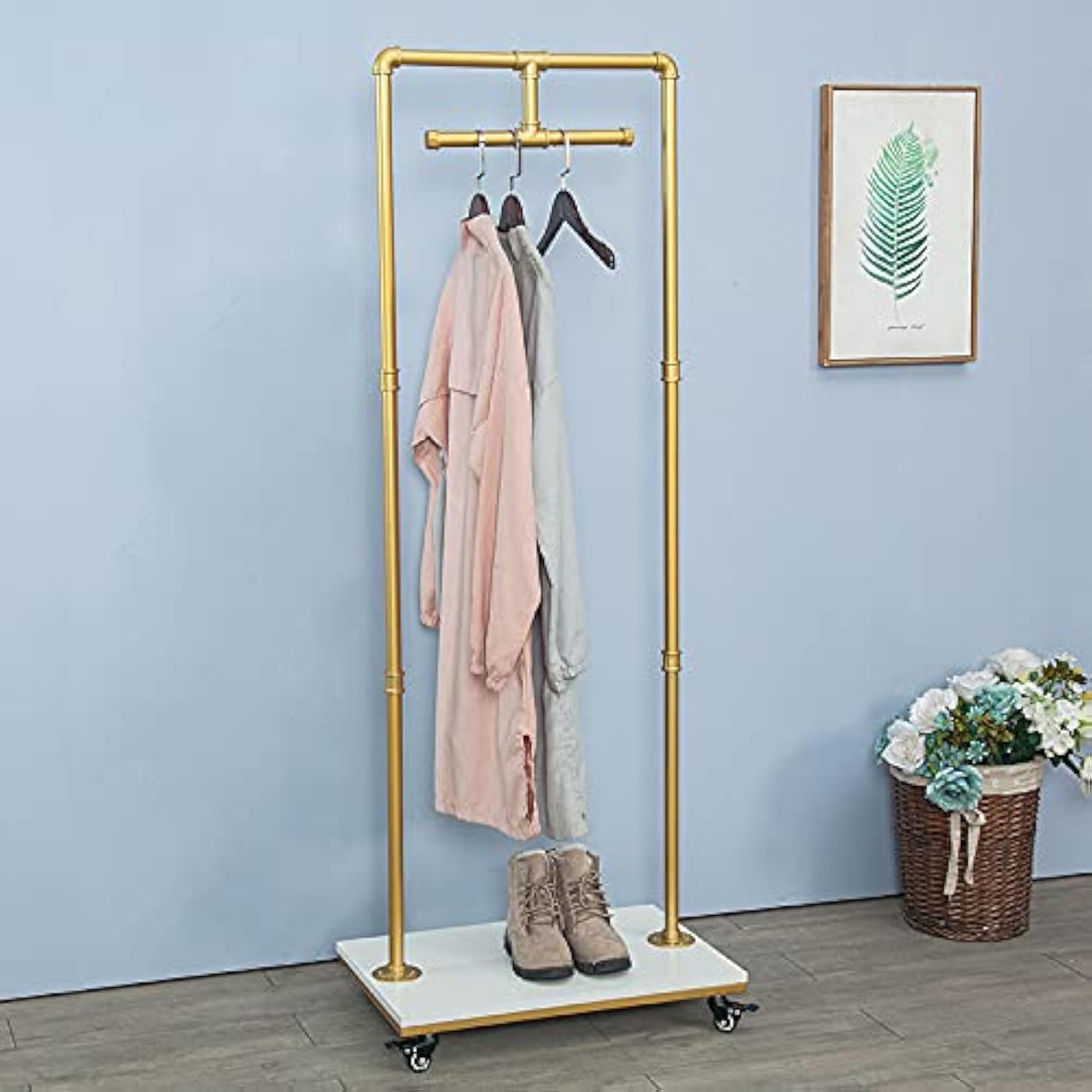 Amazon.com: FURVOKIA Modern Clothes Retail Heavy Duty Garment Racks ...