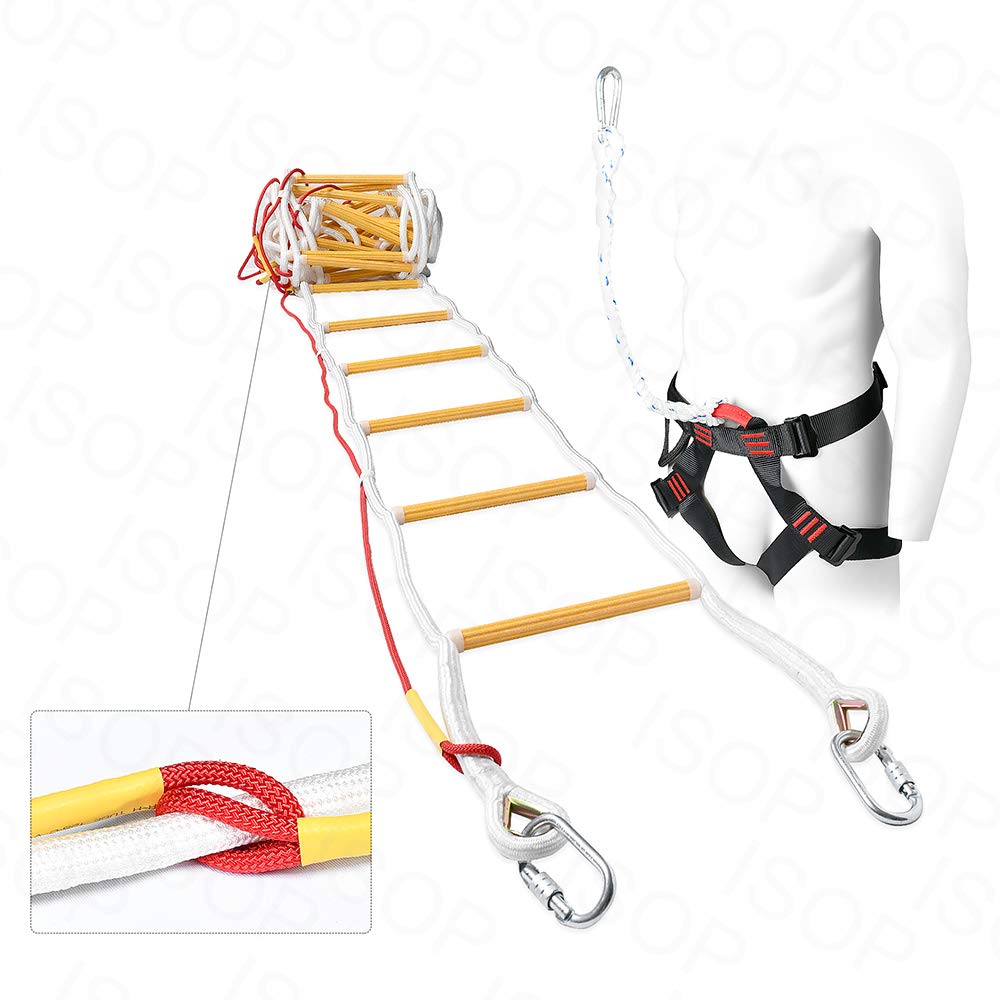 Buy ISOP Fire Evacuation Rope Ladder 32ft (10m) with Fall Arrest System ...