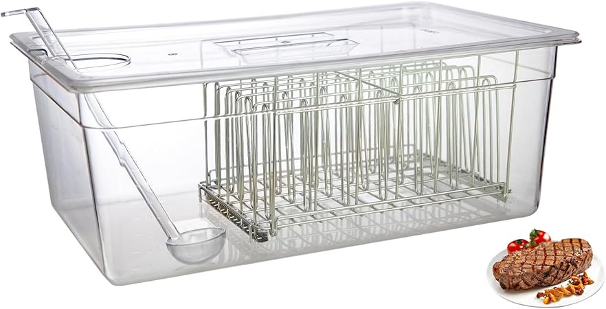 Amazon.com: WELKOR 26 QT Sous Vide Container with Lid & Rack & Spoon ...
