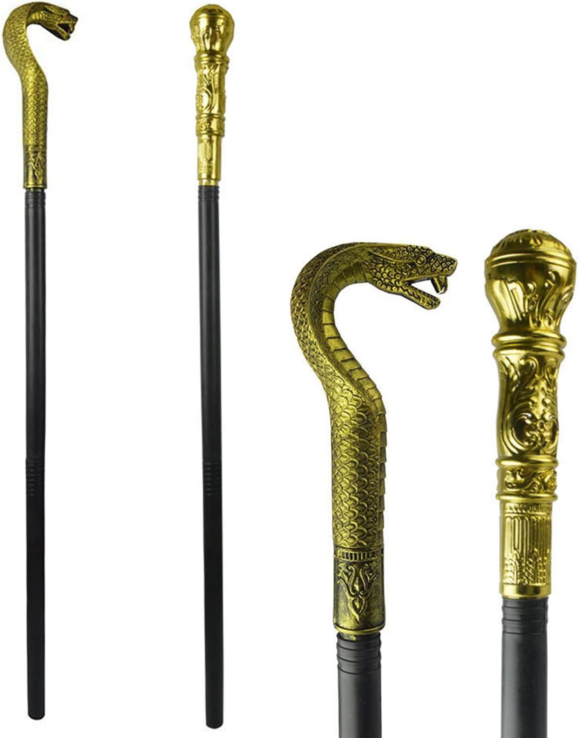 MFUOE 2 Pieces Egyptian Walking Stick Cane Egyptian Snake Walking Stick ...
