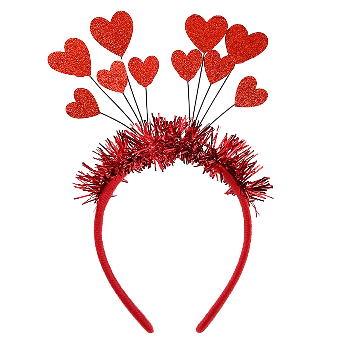 Amazon.com: Red Heart Head Bopper Headband Valentine's Day Love Heart ...