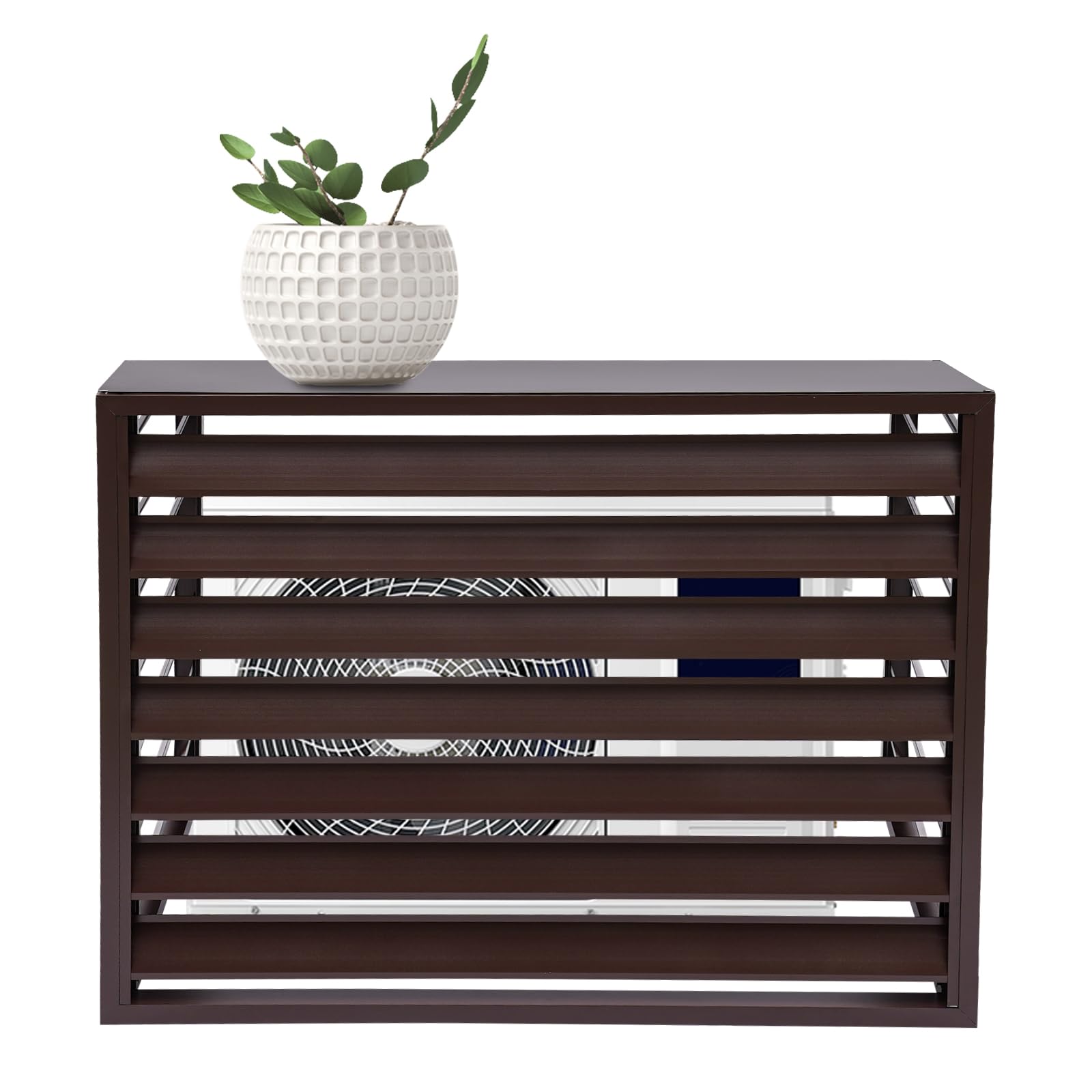 Amazon.com : Outdoor Air Conditioner Fence, Metal Louvered Privacy ...