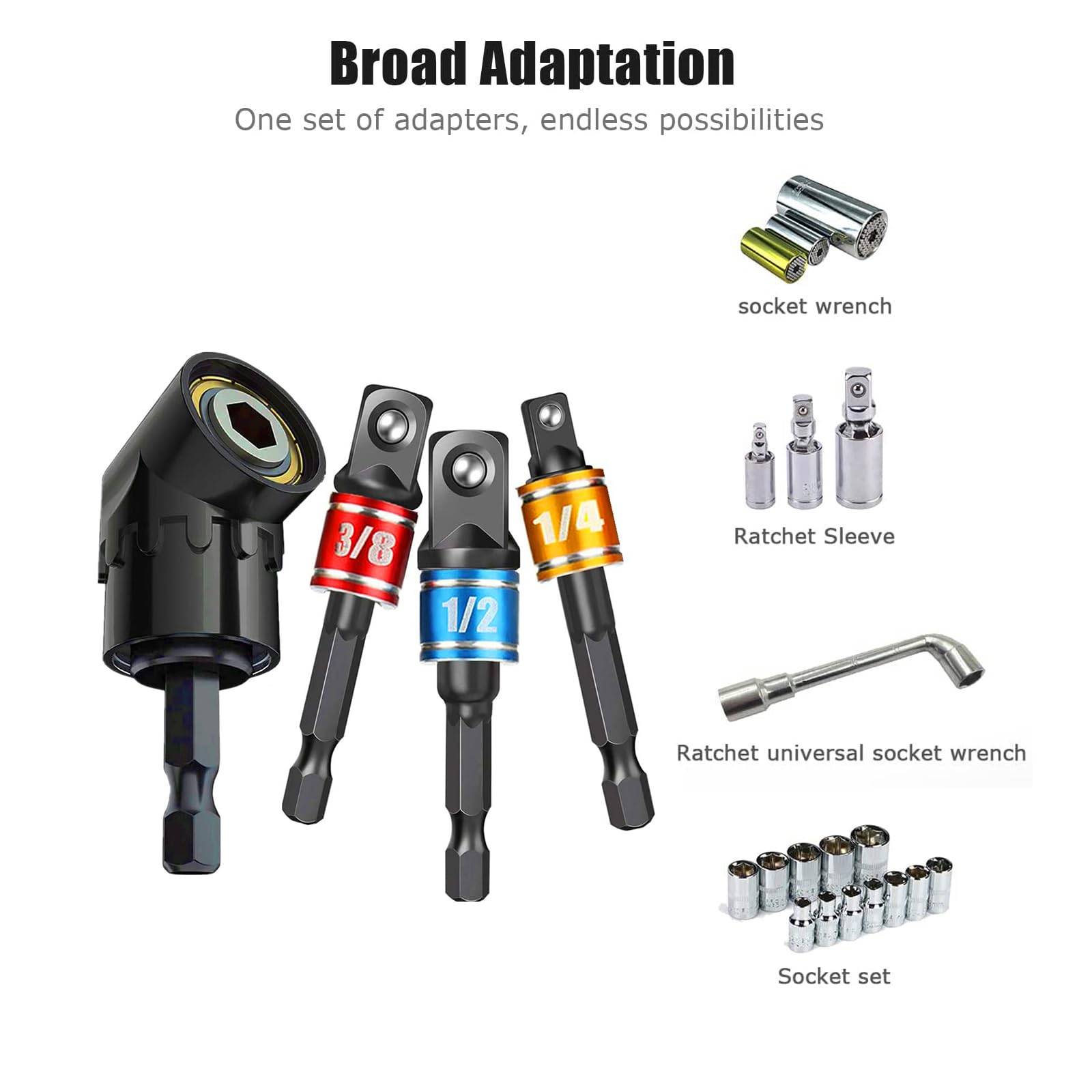 Snapklik.com : Impact Grade Socket Adapter Set - 3pcs Extension Drill ...