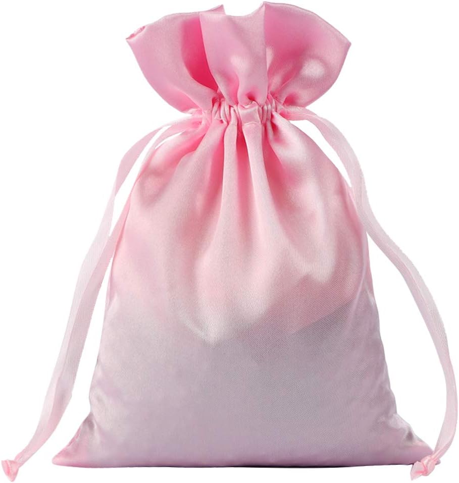 Amazon.com: AKLVBL 30 Pack 6 x 9.5 Inches Pink Satin Gift Bags, Jewelry ...