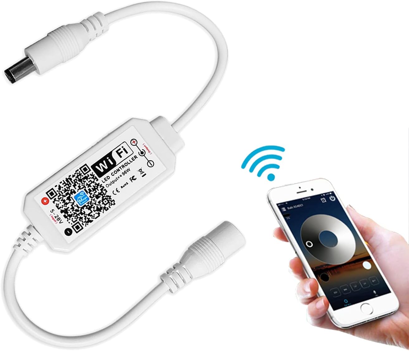 Dimmable Led Strip Light Controller Warm White, Controlled by WiFi/App ...