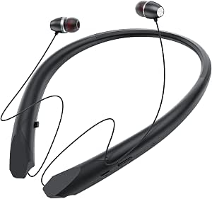 Amazon.com: Neckband Bluetooth Headphones, Retractable Headset Wireless ...