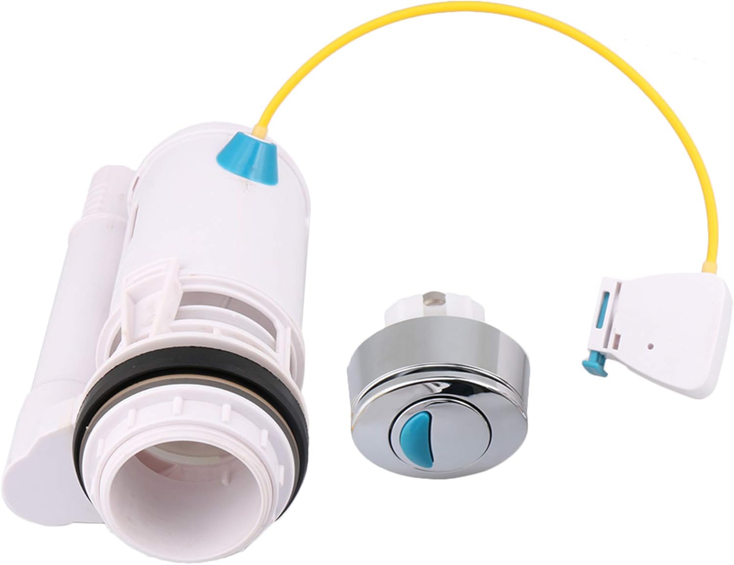 Plastic Toilet Cistern Water-Saving Push Button Dual Drain Flush Valve ...
