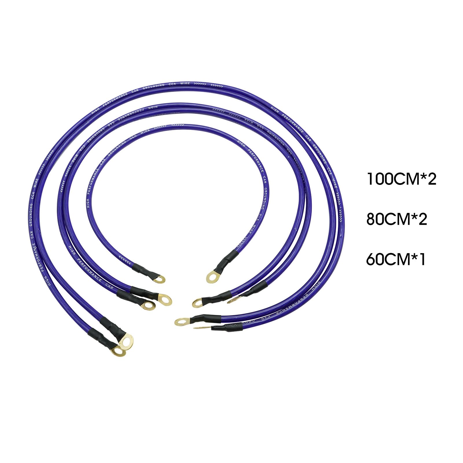 5 Piece Car Grounding Wire Kit 4 AWG Universal Earth Cable 5-Piece Car ...