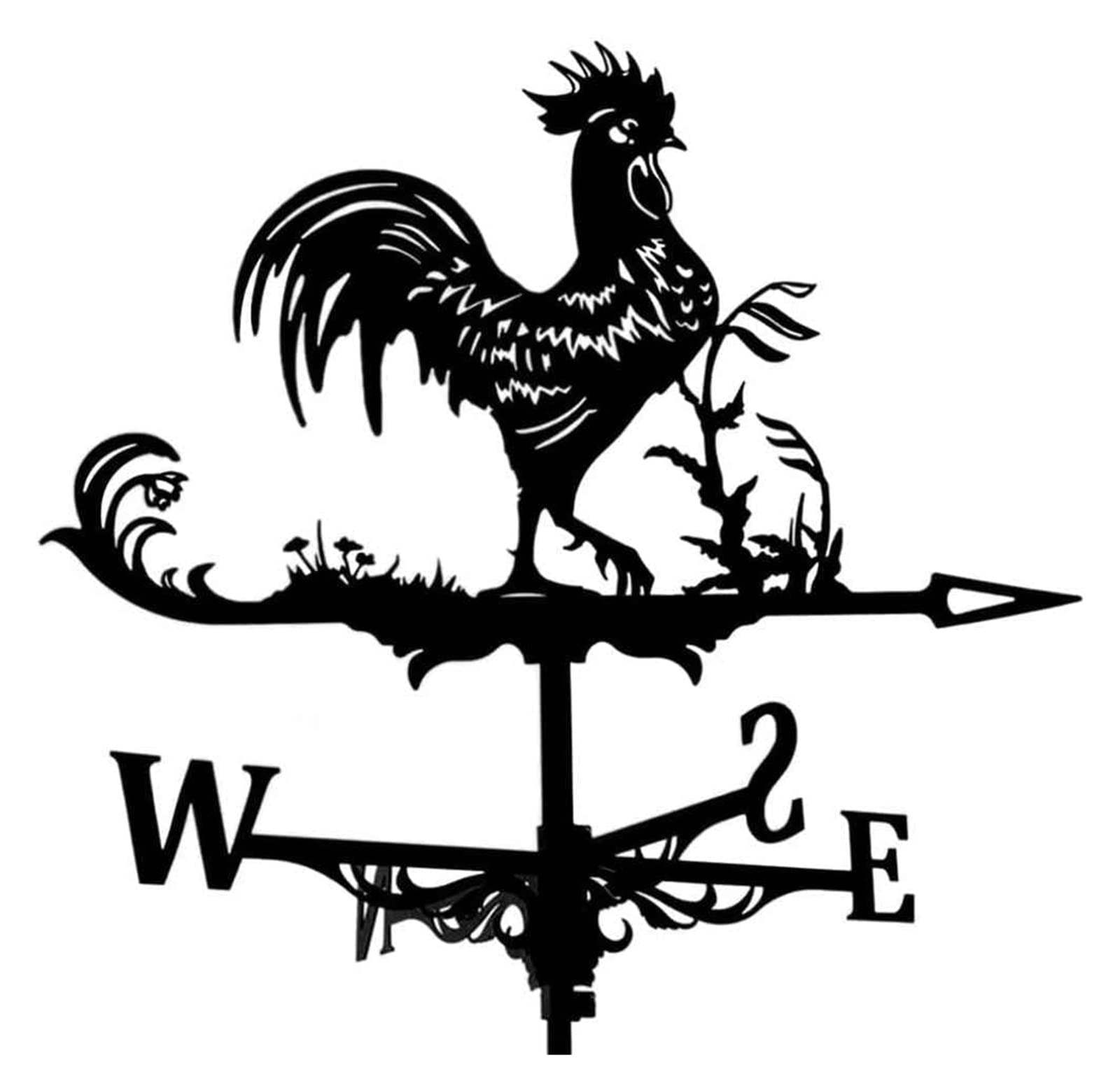 Rooster Weathervane Drawing