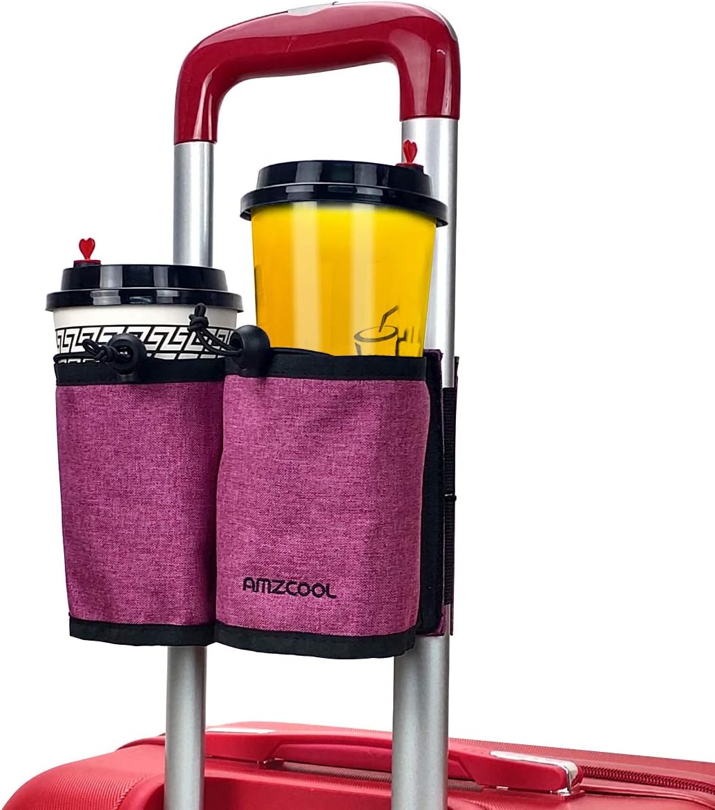 Amazon.com: Luggage Travel Drink Bag Cup Holder Free Your Hand for ...