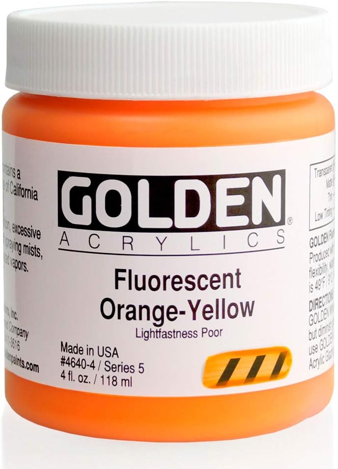 Amazon.com: Heavy Body Acrylics by GOLDEN, Fluorescent Chartreuse, 4 fl ...