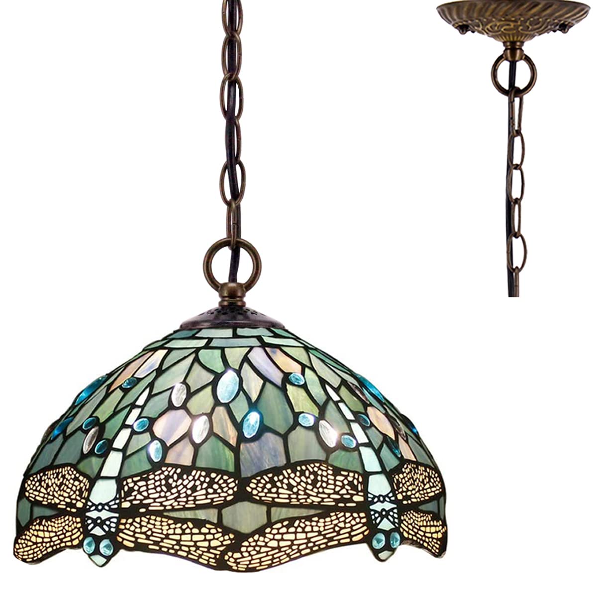 Tiffany Island Lighting AIBOTY Tiffany Style Kitchen Lighting, 1 Light