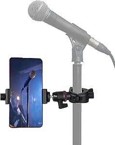 Amazon.com: Hocoder Mic Stand Phone Holder for Microphone Stand Phone ...