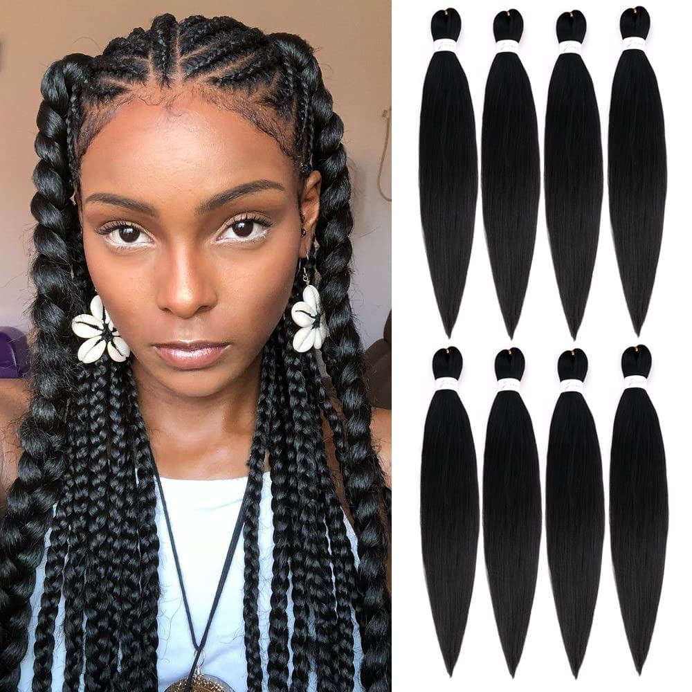 Buy 8 Packs Braiding Hair Pre Stretched 26 Inch Professional Braiding ...