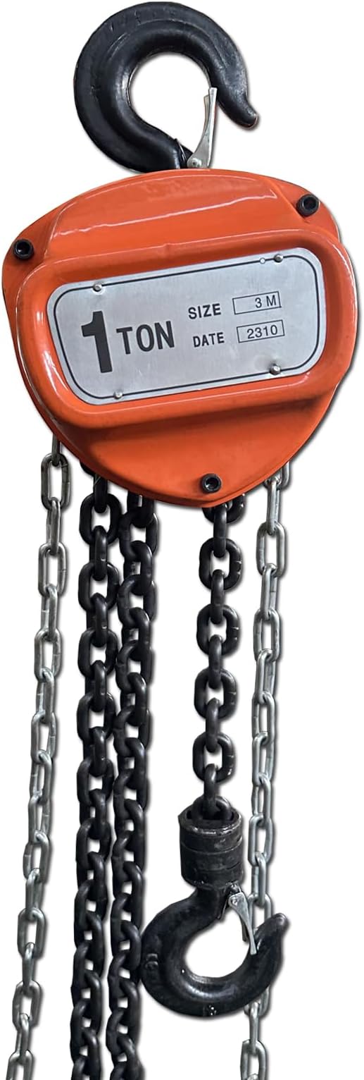 Amazon | サンパーシー 手動式チェーンブロック 耐荷重約1t チェーン長さ3m ウインチ | チェーンブロック