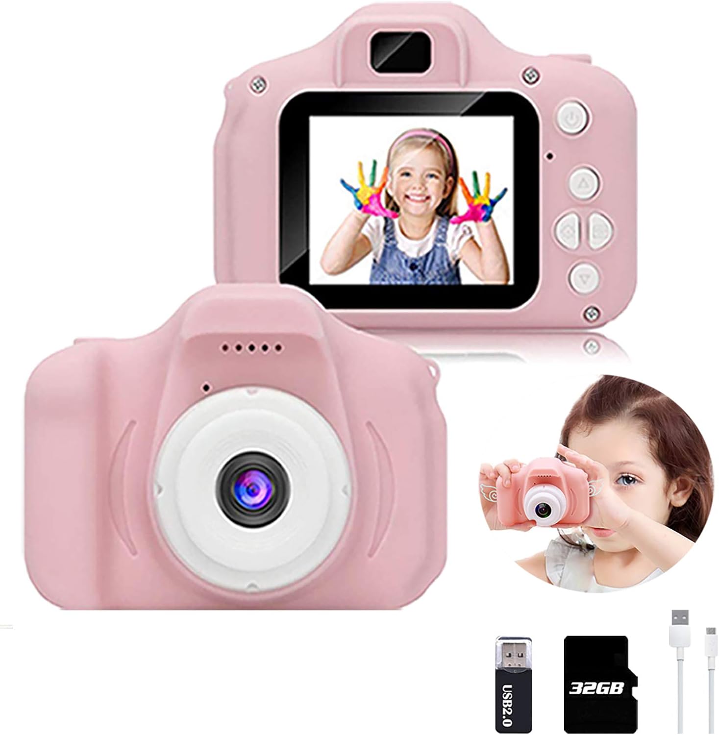 Amazon.com: Kids Camera for Girls and Boys,Mini Rechargeable Child ...