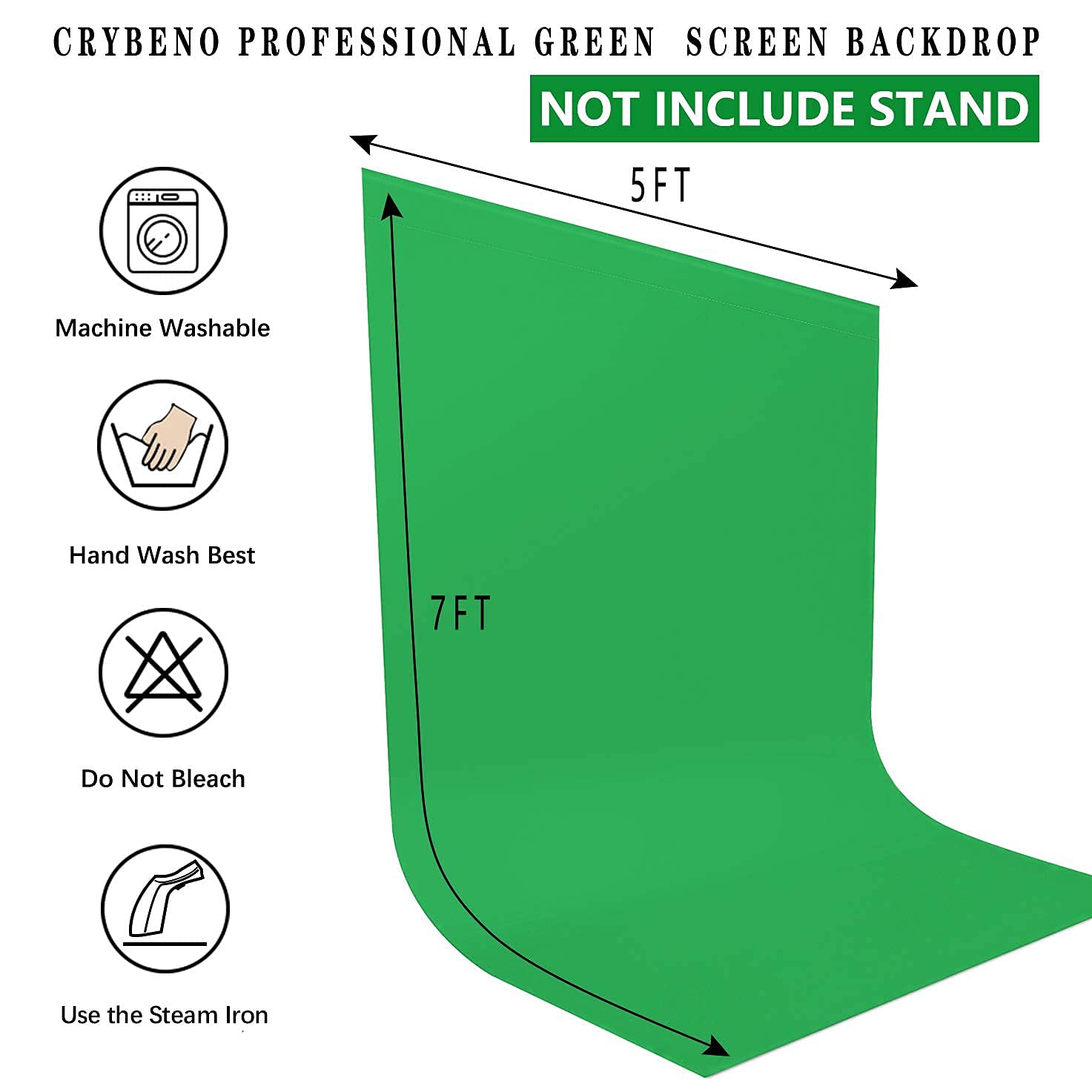 5FTX7FT Green Backdrop Background for Photography Photo Booth Backdrop ...