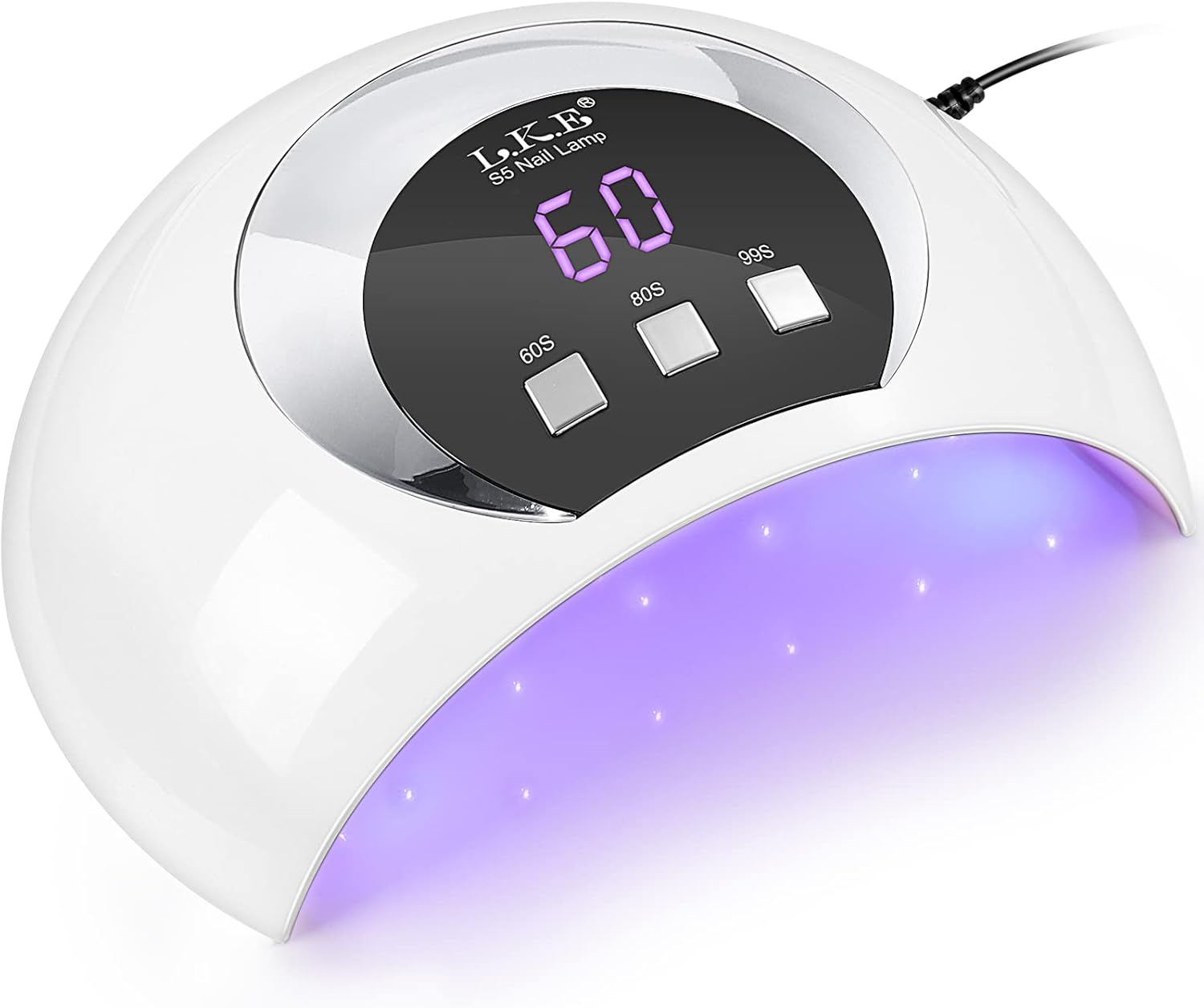 Wisdompark 54W UV LED Nail Lamp with Automatic Sensor & 3 Timers