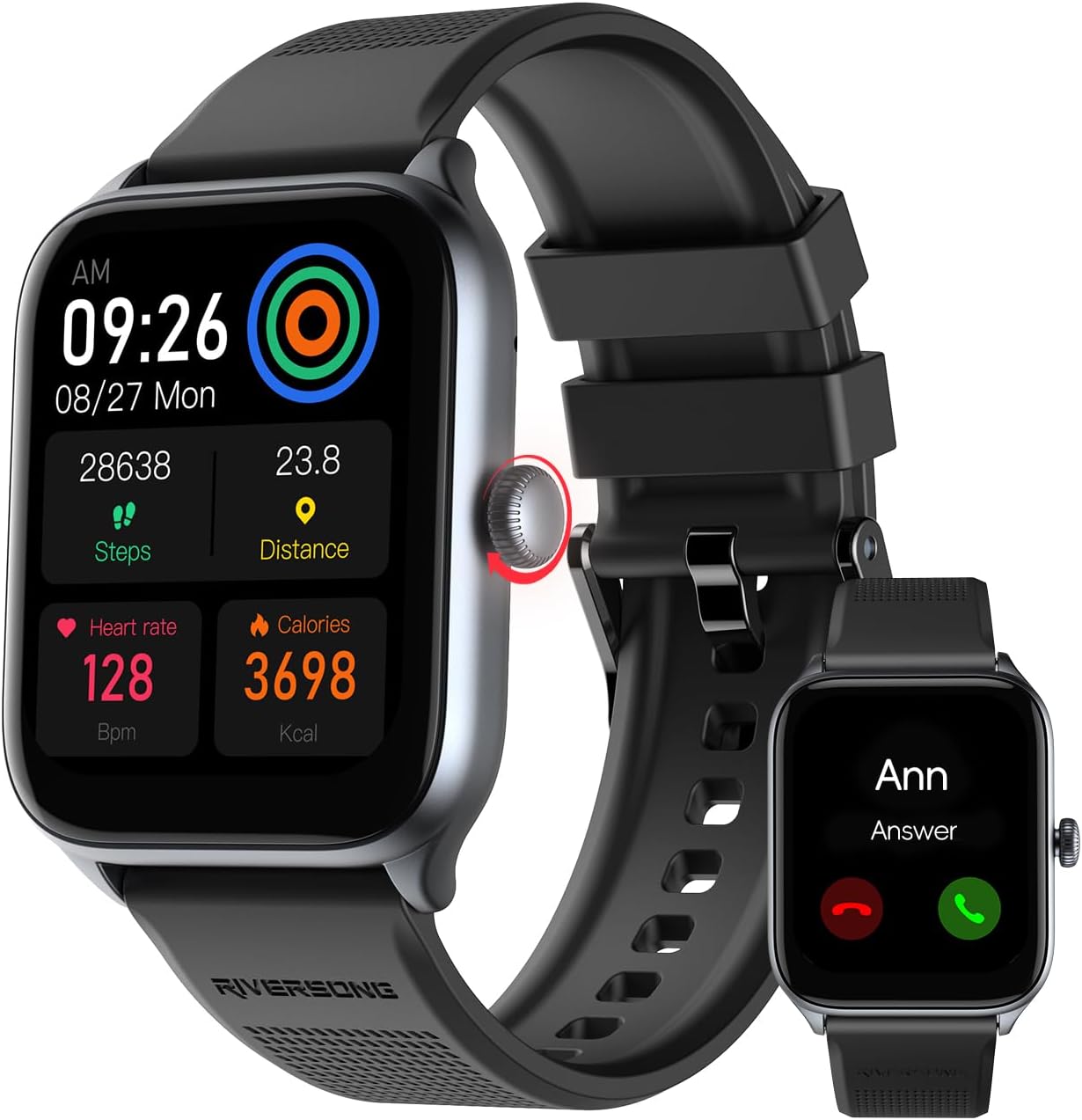 Amazon.com: RIVERSONG Smart Watch for Men Women (Answer/Make Call), 1. ...