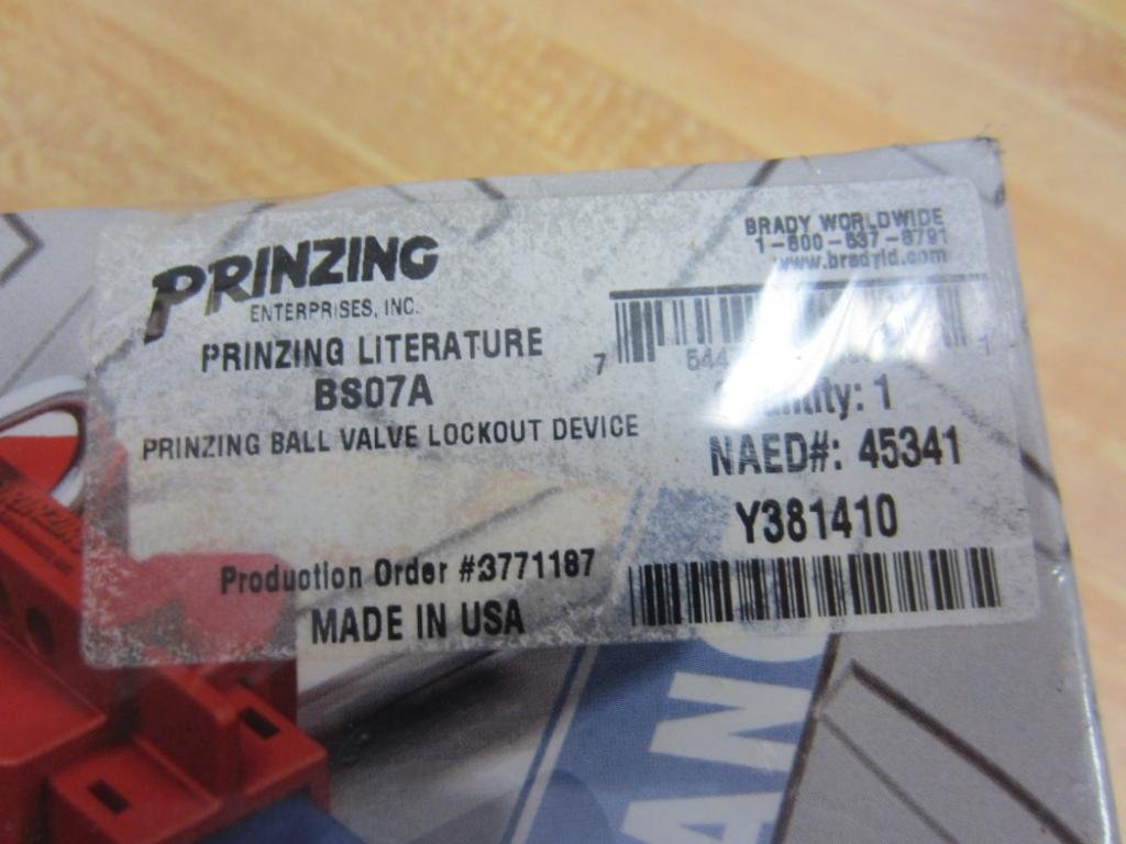 Brady Prinzing Ball for Outside Valve Lockout%ｶﾝﾏ% Yellow Small%ｶﾝﾏ ...