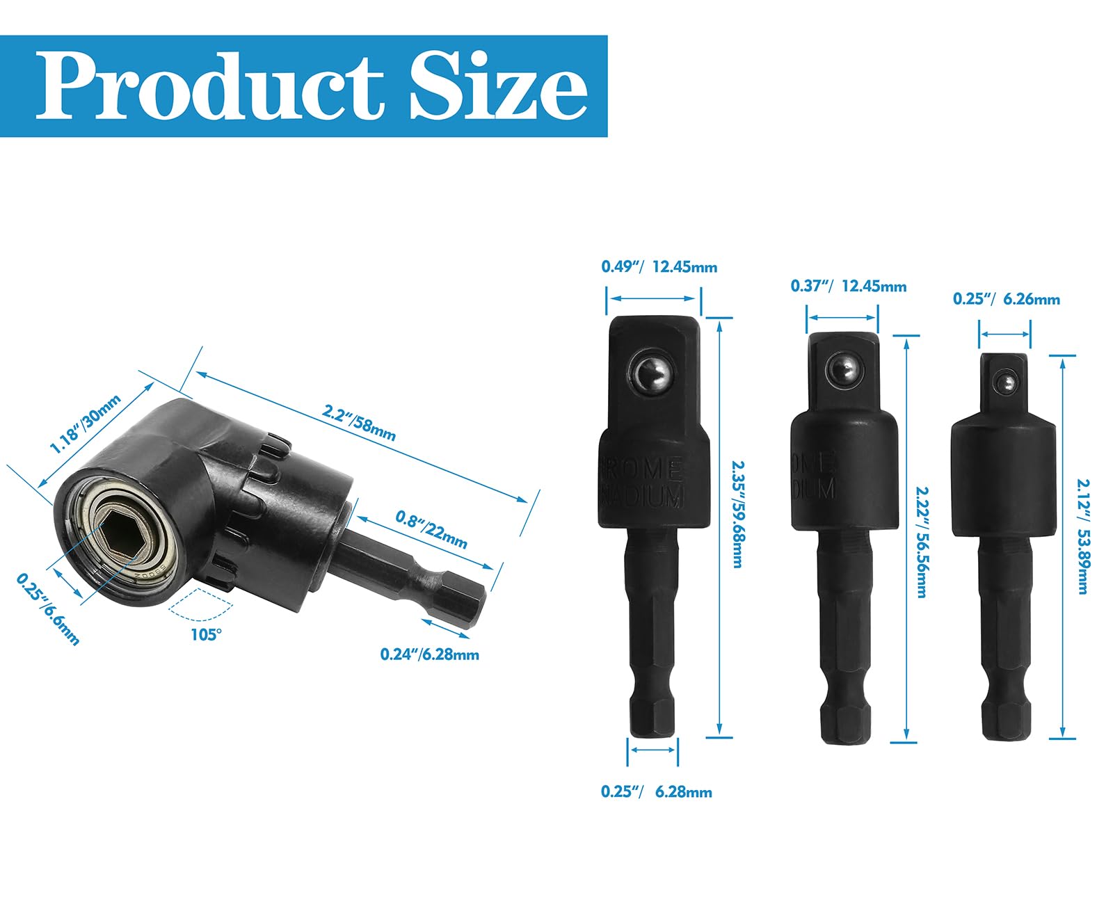 Snapklik.com : Jamiikury 105 Degree Right Angle Driver, 360 Rotatable 1 ...