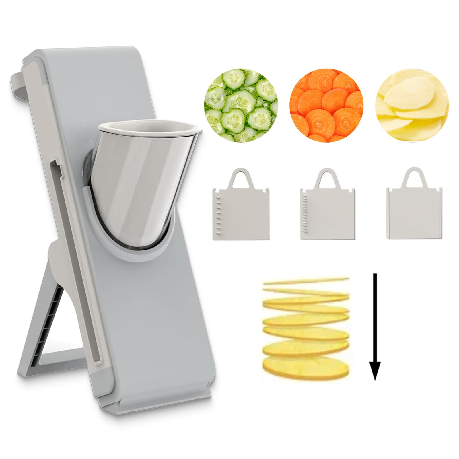Amazon.com: Eletronova Safe Mandoline Food Slicer, Vegetable Slicer for ...