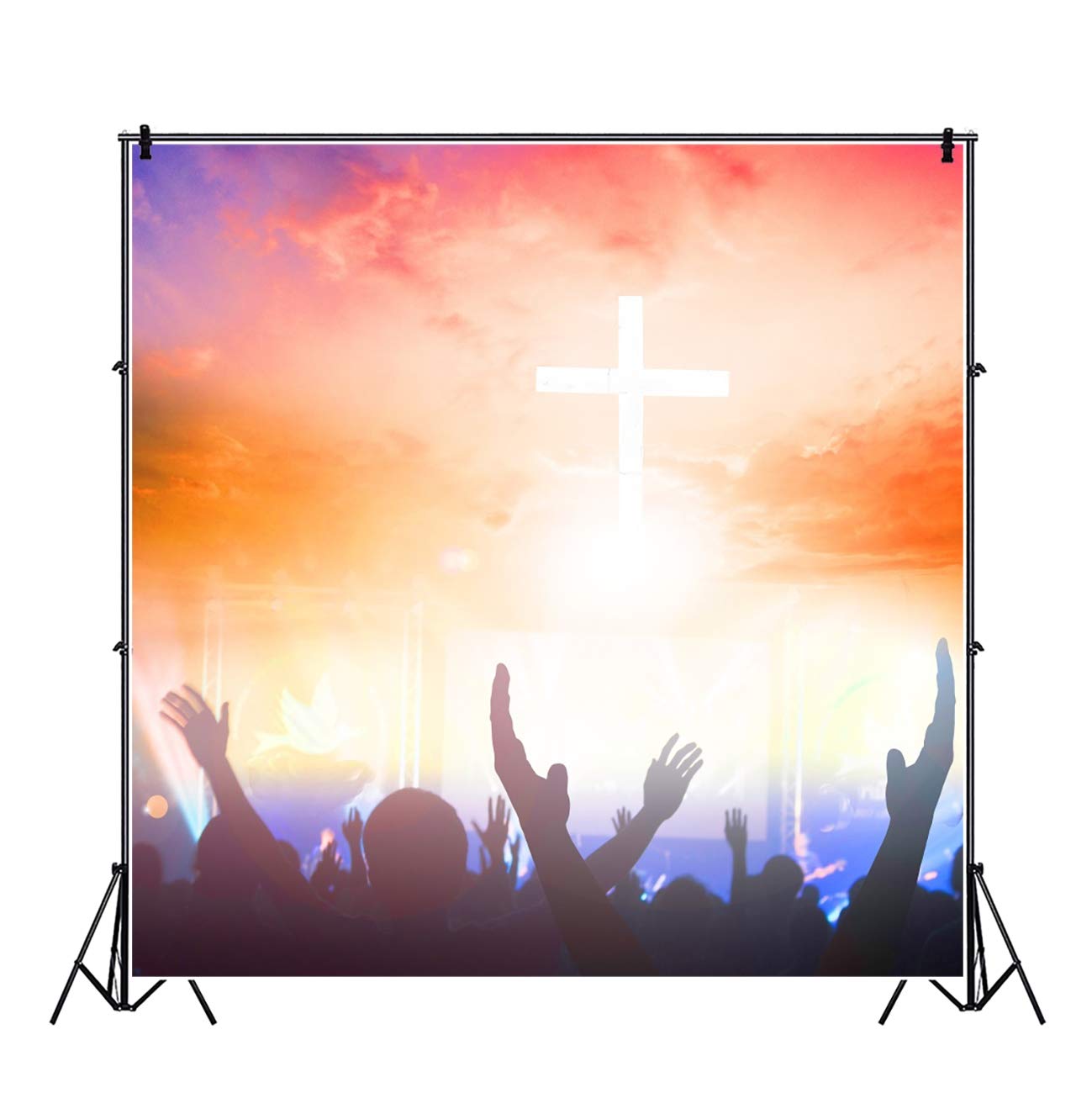 Cave Backdrop Amazon : CSFOTO 5x5ft Cross Backdrop Pilgr Graphy ...