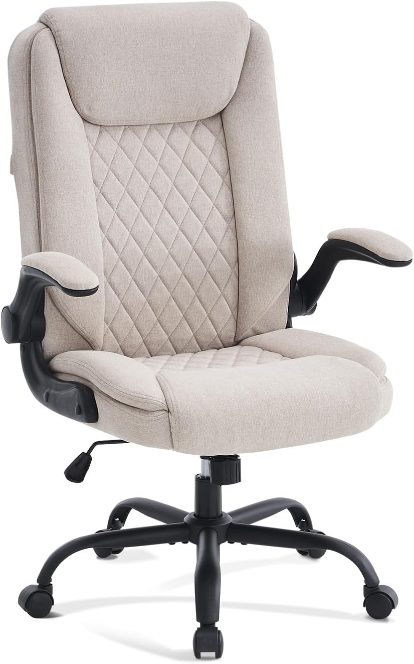 COSTWAY Executive Office Chair, Ergonomic High Back Swivel Computer ...