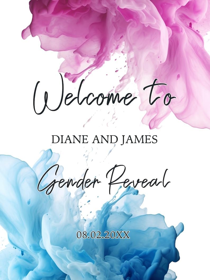 Amazon.com: Gender Reveal Welcome Sign, Gender Reveal Sign, Custom ...