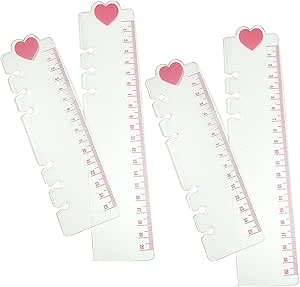 4Pcs Clear Frosted A5 A6 Page Marker Page Finder Ruler Plastic Bookmark ...