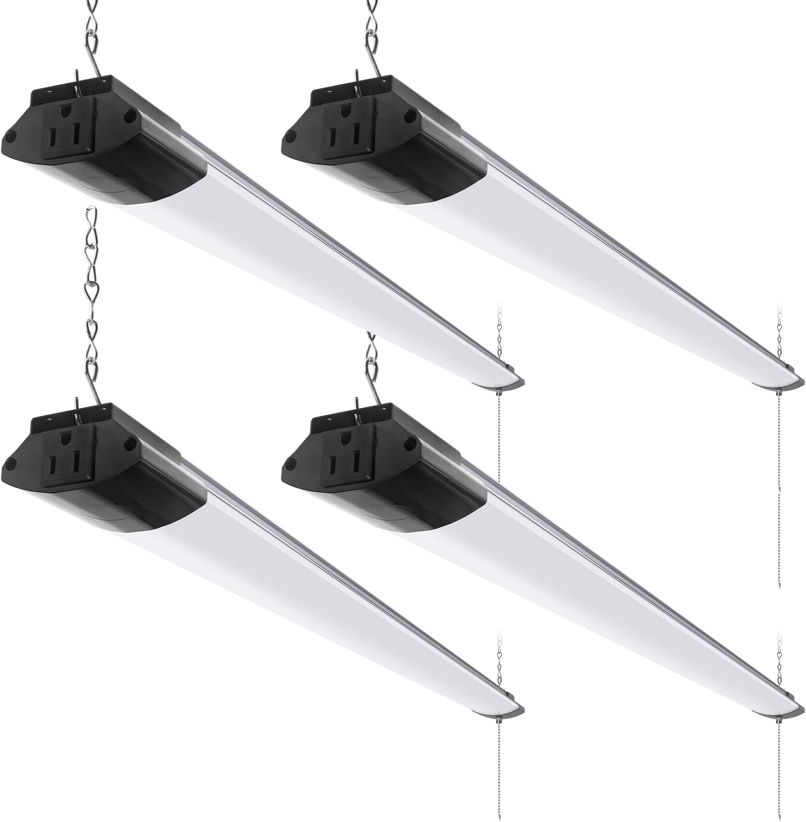 BBOUNDER 4 Pack Linkable LED Utility Shop Light, 4 FT, 4000 LM, 48 Inch ...
