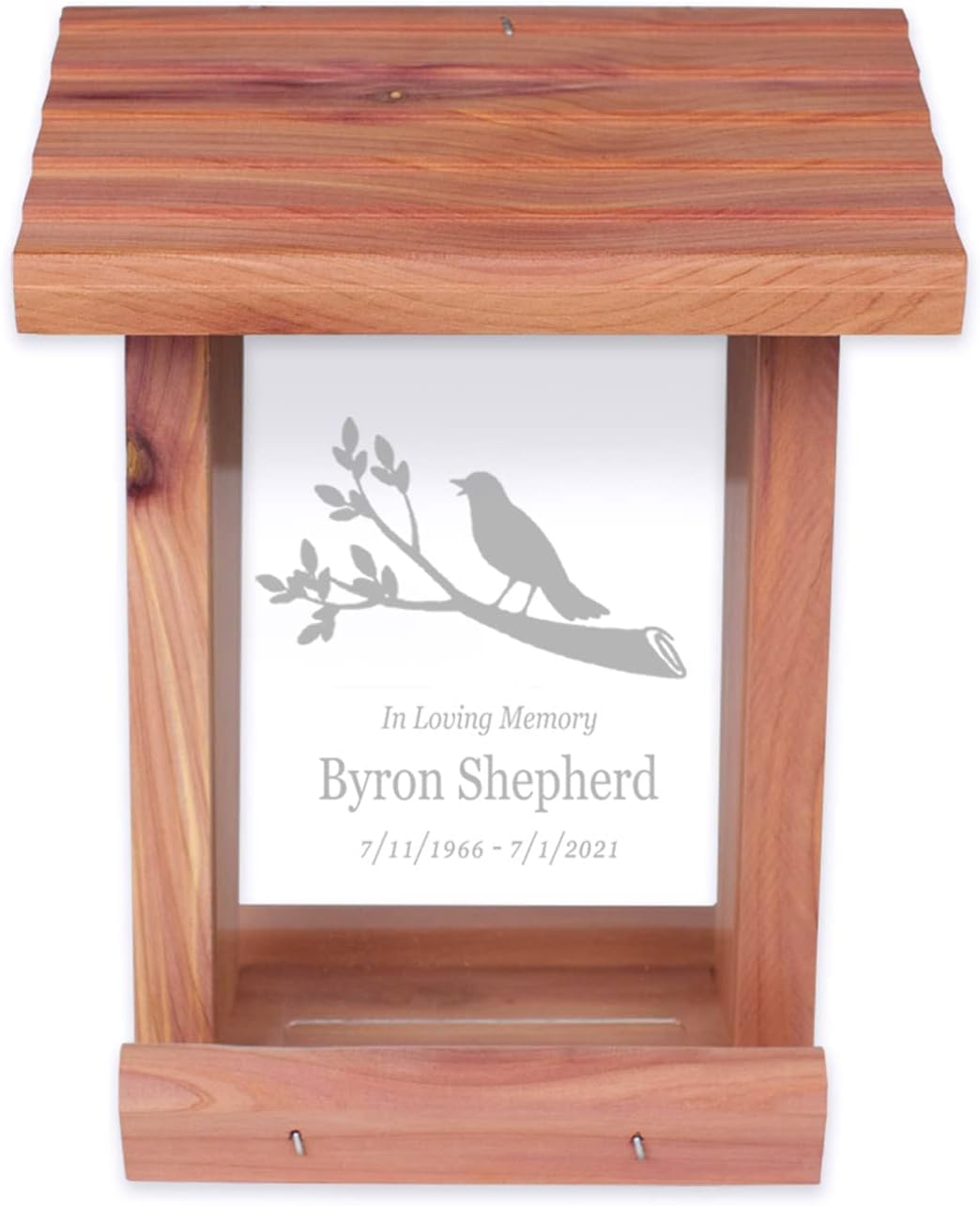Amazon.com : Personalized Memorial Bird Feeder - Hanging Cedar Wood ...