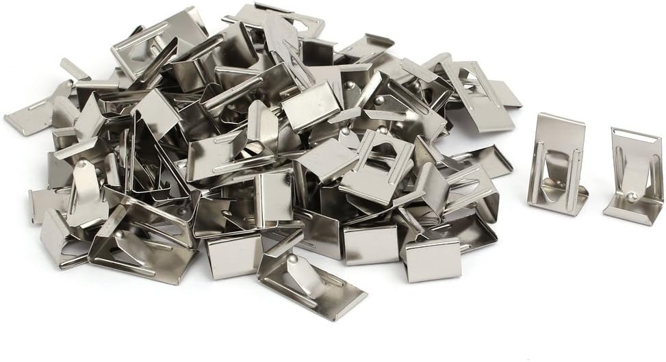 uxcell 26mmx14mm Picture Photo Frame Metal Spring Turn Clip Hanger ...