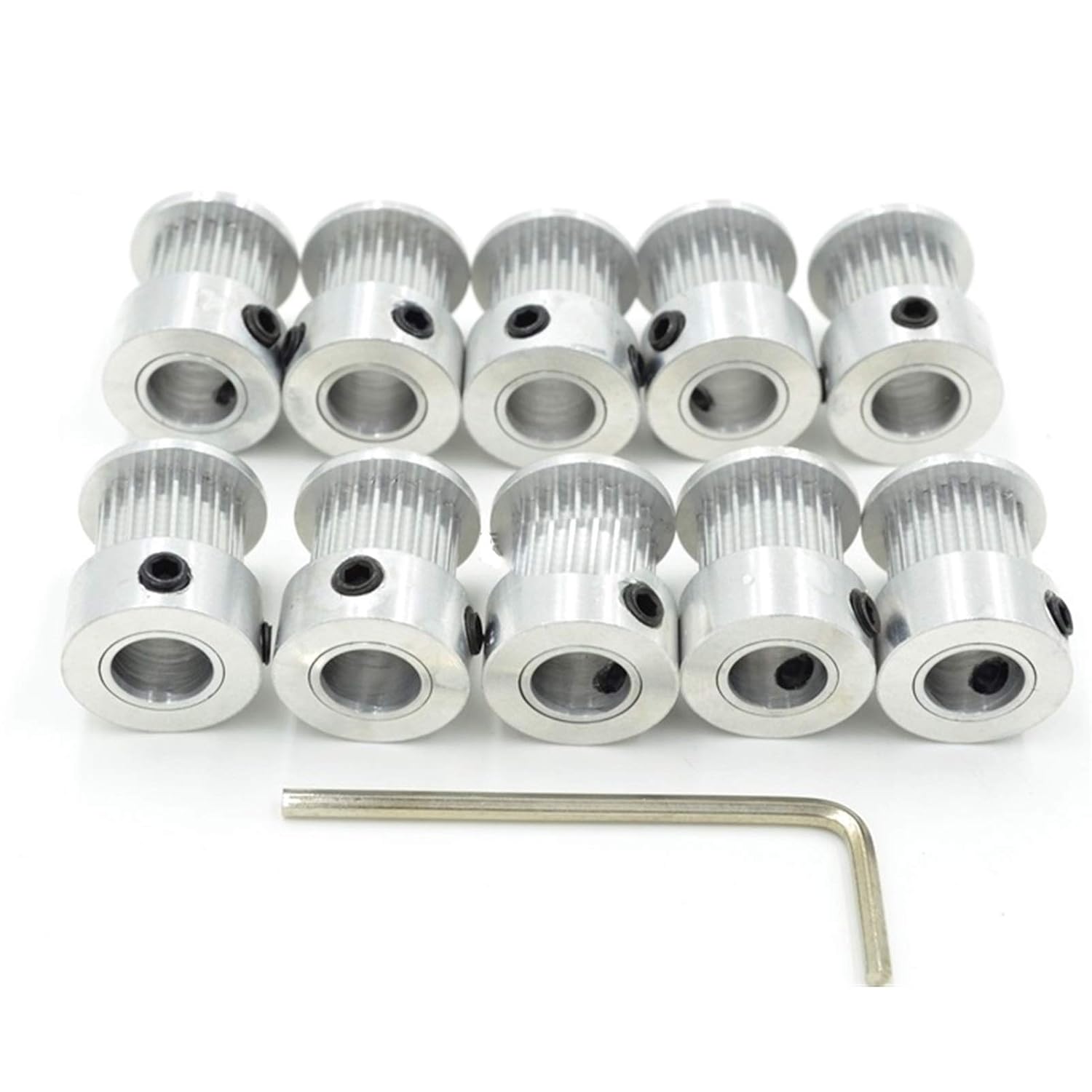 FUGGY 10pcs, 20 Teeth 2GT Timing Pulley, Belt Width and 9/10mm, Small Backlash, Positioning ...