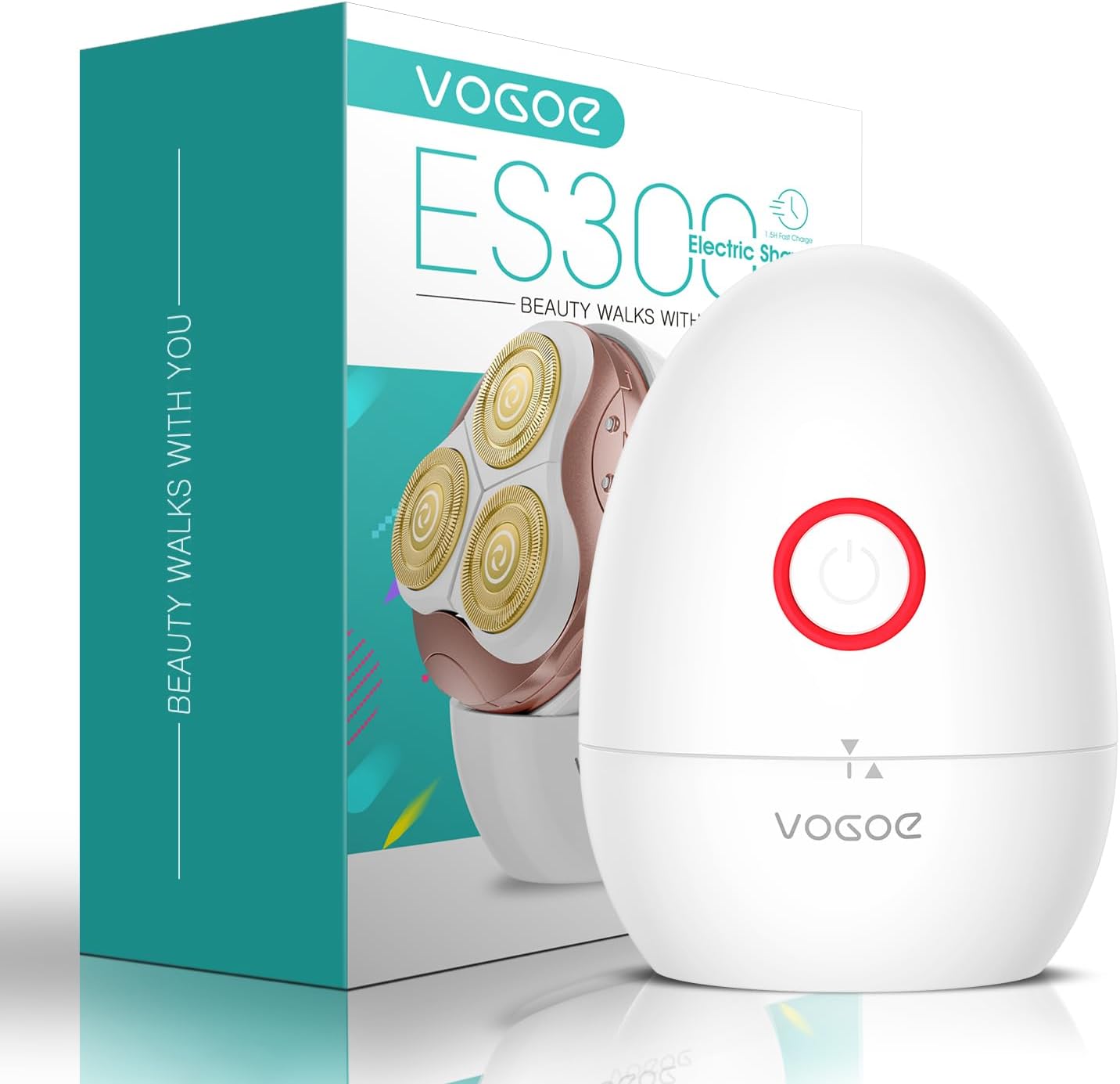 VOGOE Electric Shaver for Women, Wet and Dry Rotary Razor, Hair Remover ...